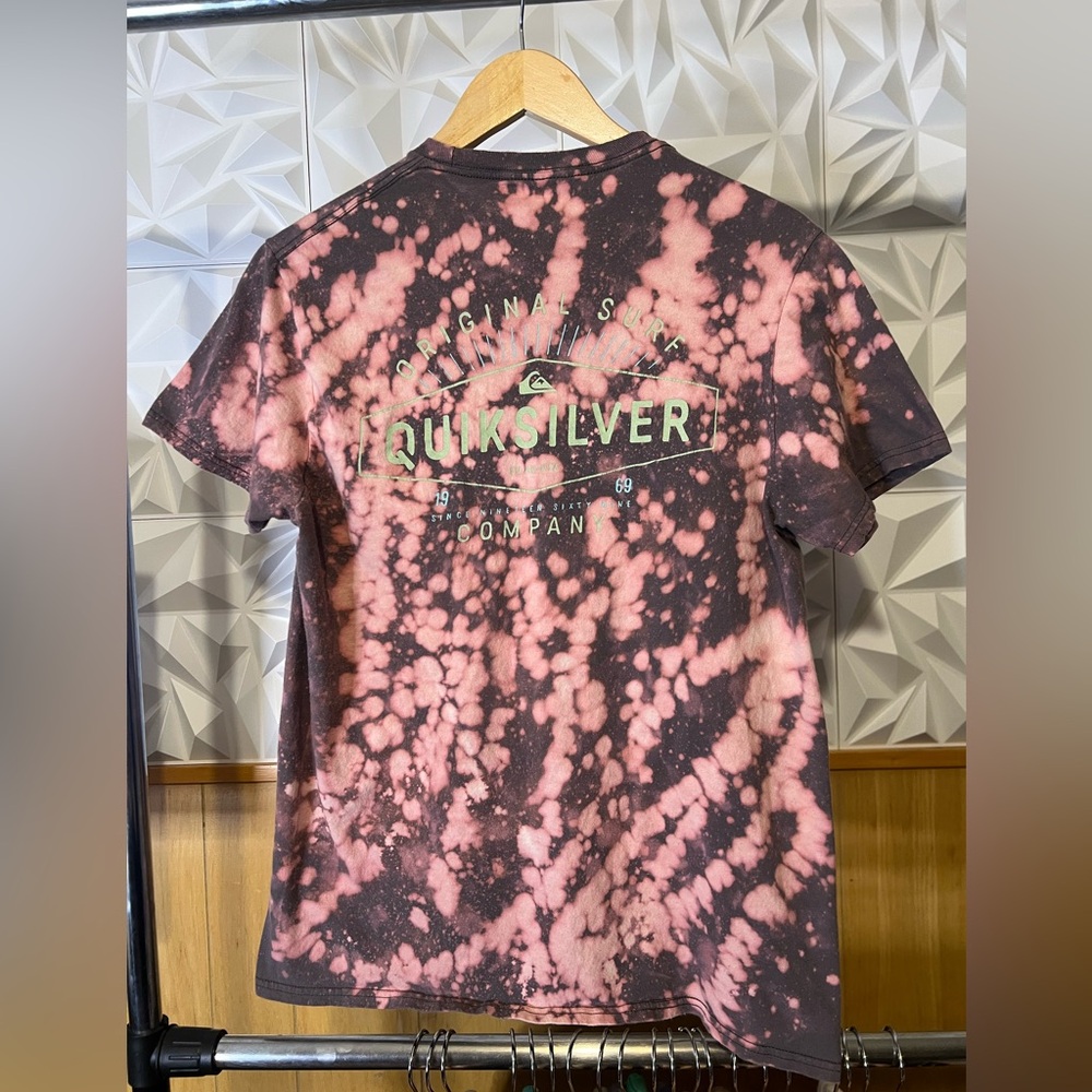 Men’s Quiksilver Custom Bleach Splatter Tshirt - Gem